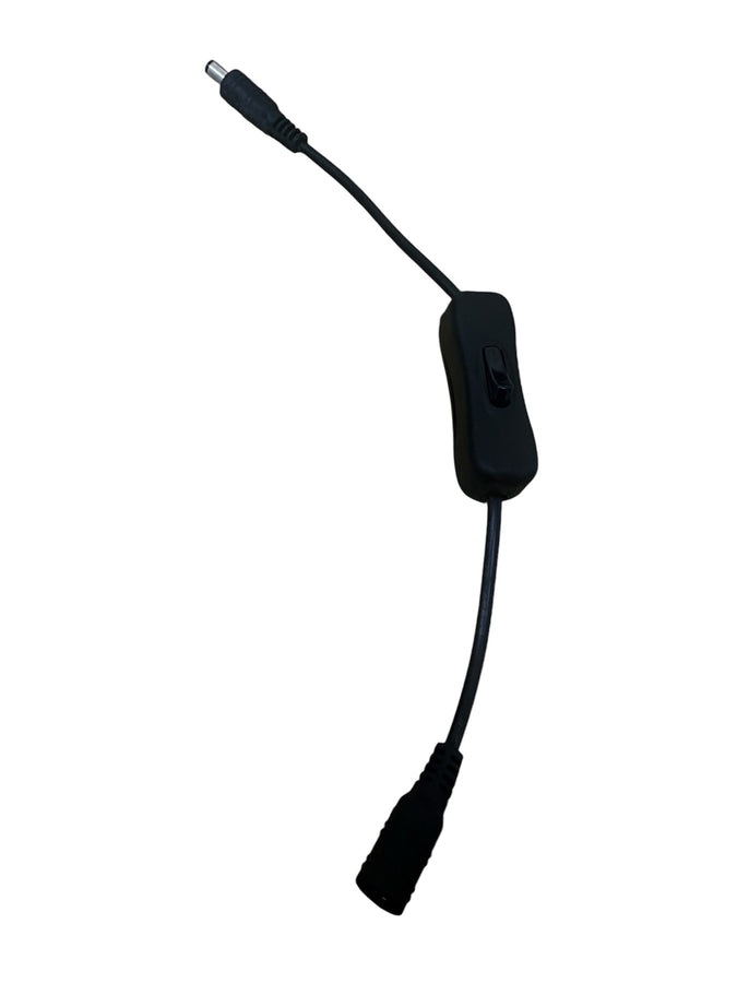 Male to DC Male 5.5 x Female 2.1mm DC In-line Switch – Bedazzled LED ...